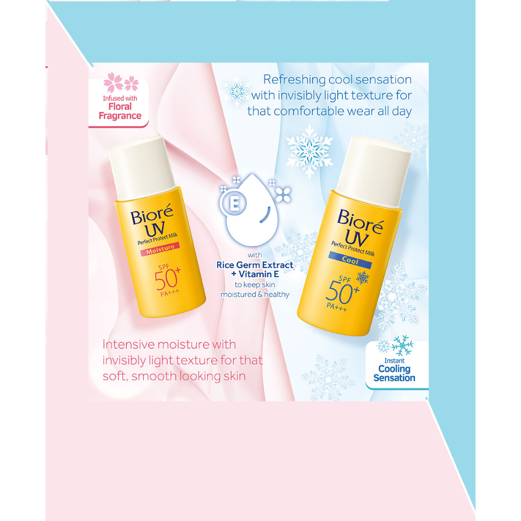 Biore UV Perfect Protect Milk Cool/Moisture SPF50+ PA+++ 25ml | Shopee ...