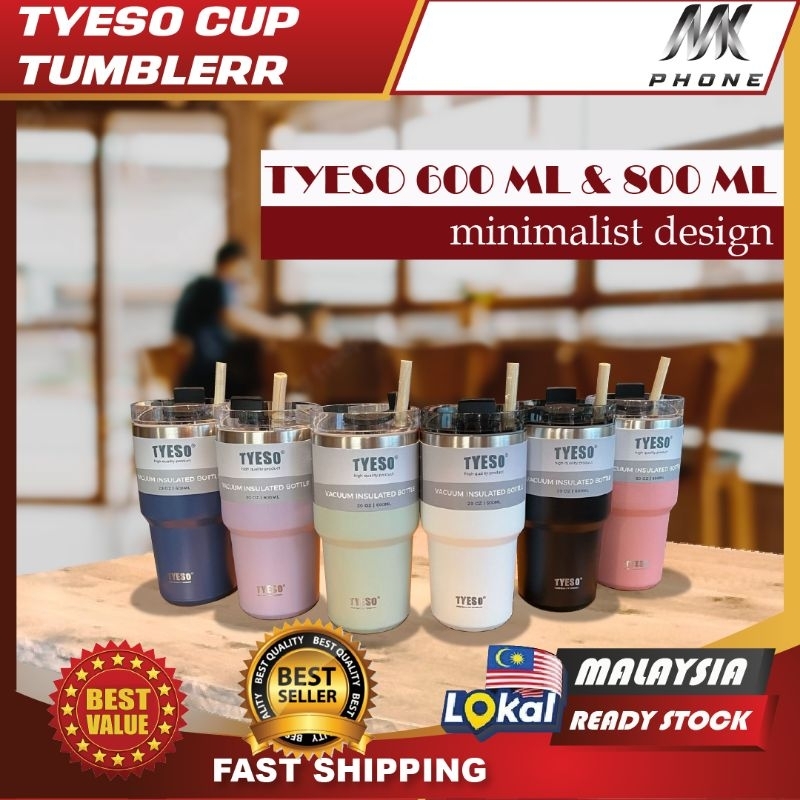Tyeso Vacuum Insulated Mug 600mland890ml 304 Stainless Steel Thermo Cup