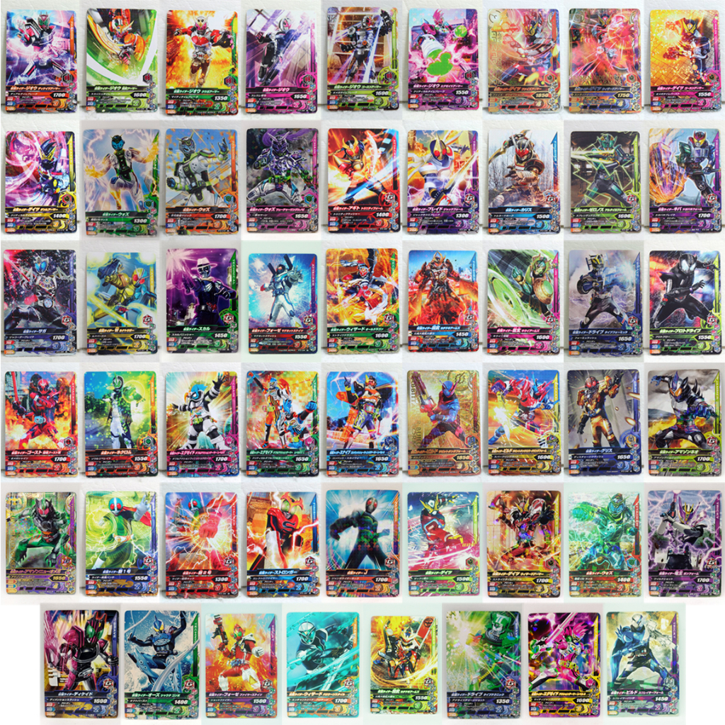 Ganbarizing Cards version RT3 Kamen Rider Zi-O / Den-O / Fourze / Wizard / Gaim / Drive / Ghost ...