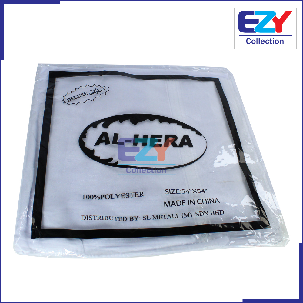 SERBAN AL HERA WHITE / PUTIH (NEPIS ) 54X54 (Made by Al Hera) | Shopee ...