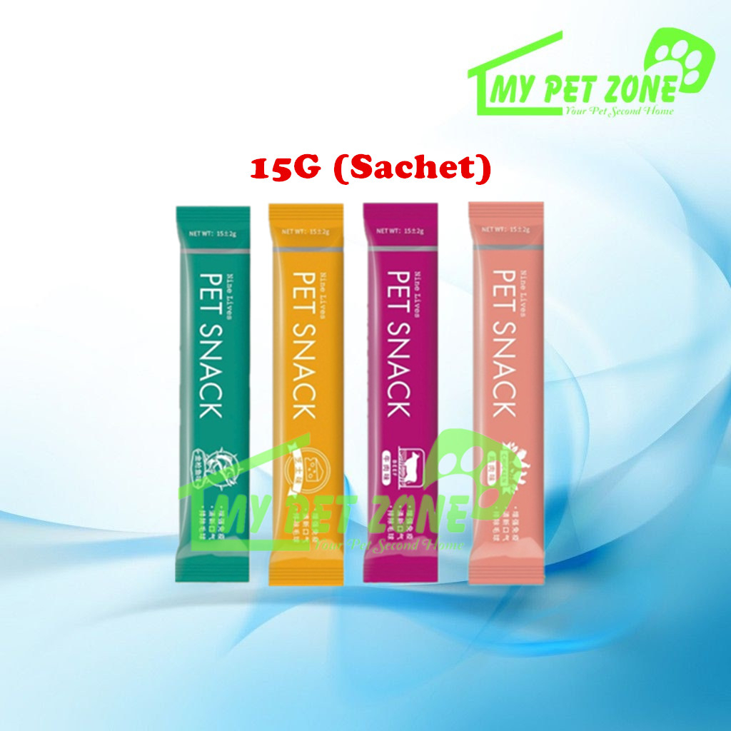 Nine Lives Cat Creamy Lickable Liquid Lick Cat Snack Treats 15G (Sachet ...