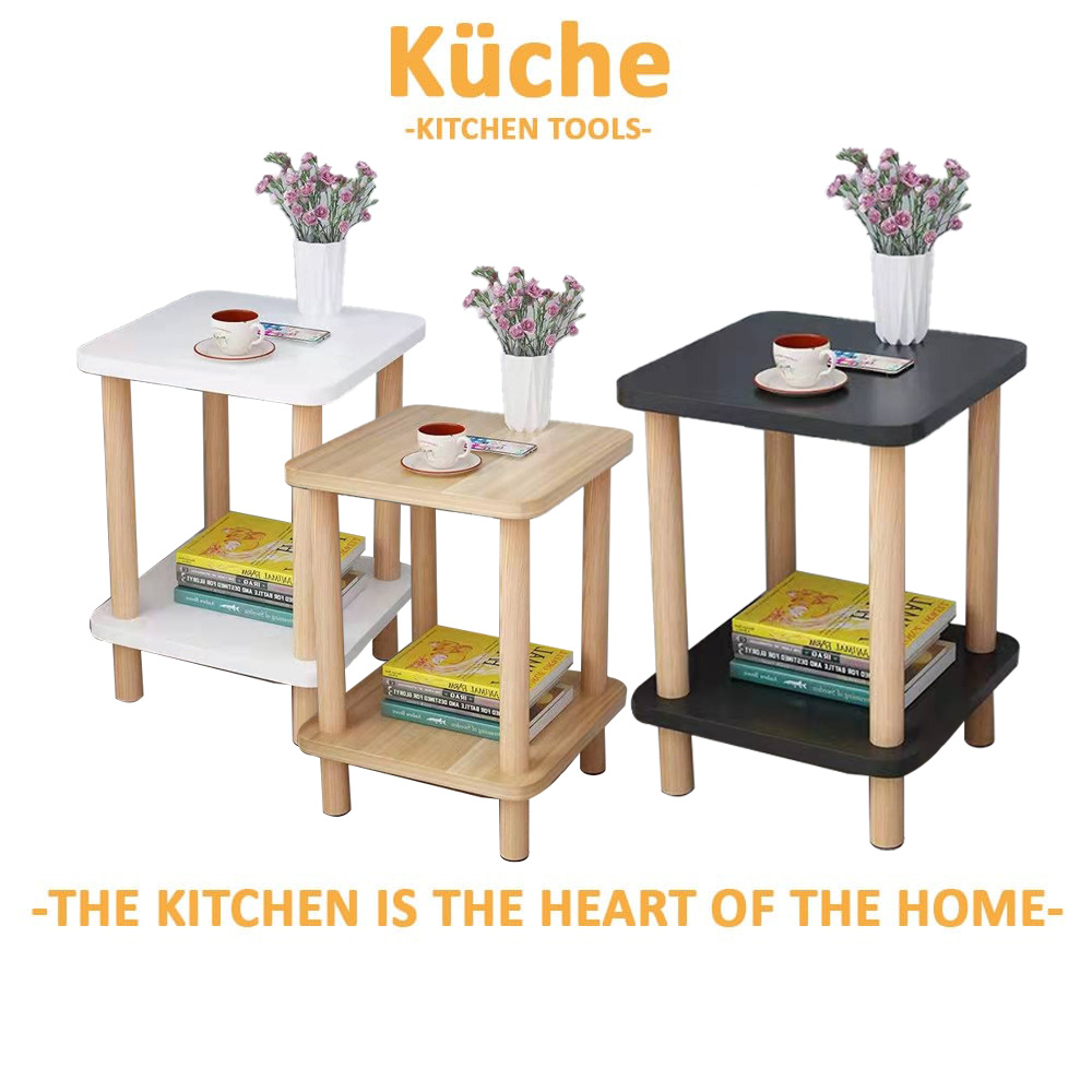 KUCHE Simple Double Square Side Table Modern Coffee Table Sofa Side ...
