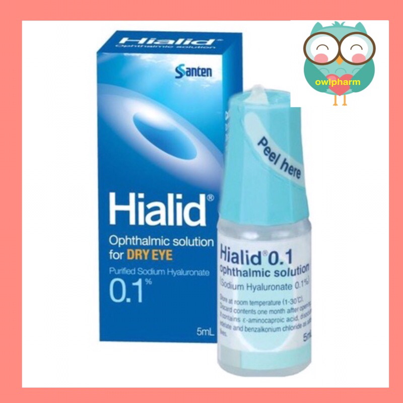 Hialid 0.1% Ophthalmic Solution 5ml for Dry Eyes (Purified Sodium ...
