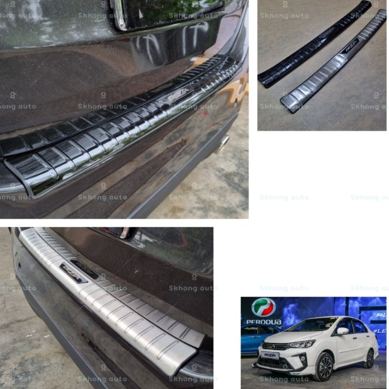 Perodua bezza rear bumper pad carbon fiber accessories Protector guard ...