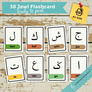 [PDF Soft Copy] Flashcards Jawi | Flashcard Hijaiyah | Arabic Alphabet ...