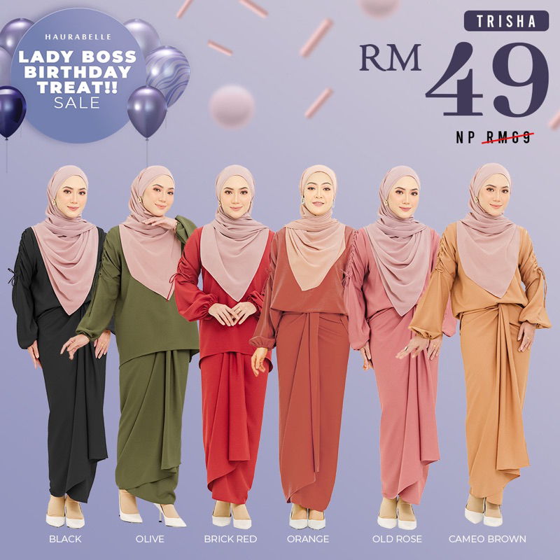 Trisha Kurung Lady Boss Birthday Sale | Shopee Malaysia