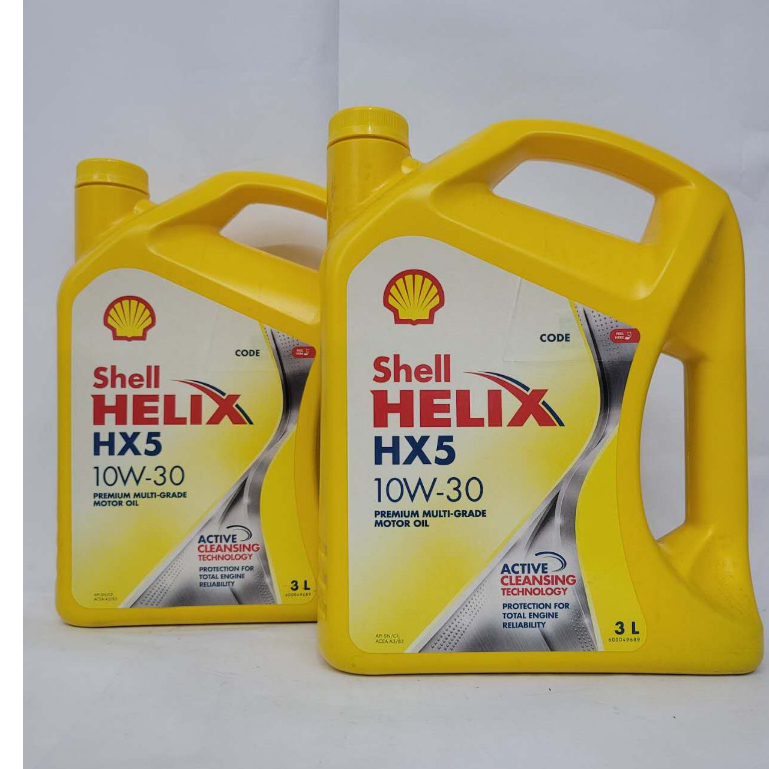 SHELL Helix HX5 10w30 3 Liters Premium Multigrade Motor Oil | Shopee ...