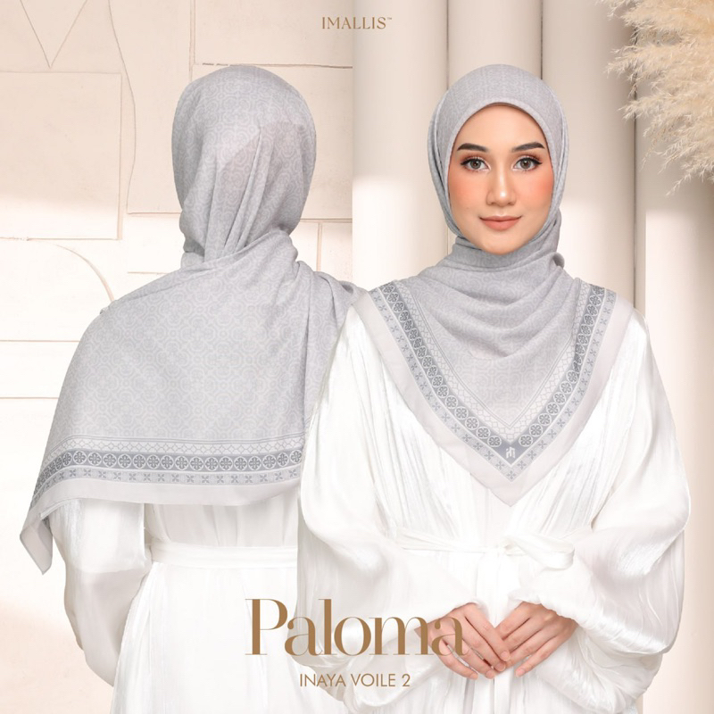Imallis Inaya Voile 2 Tudung Bawal Cotton Voile B47 ( Paloma) | Shopee ...