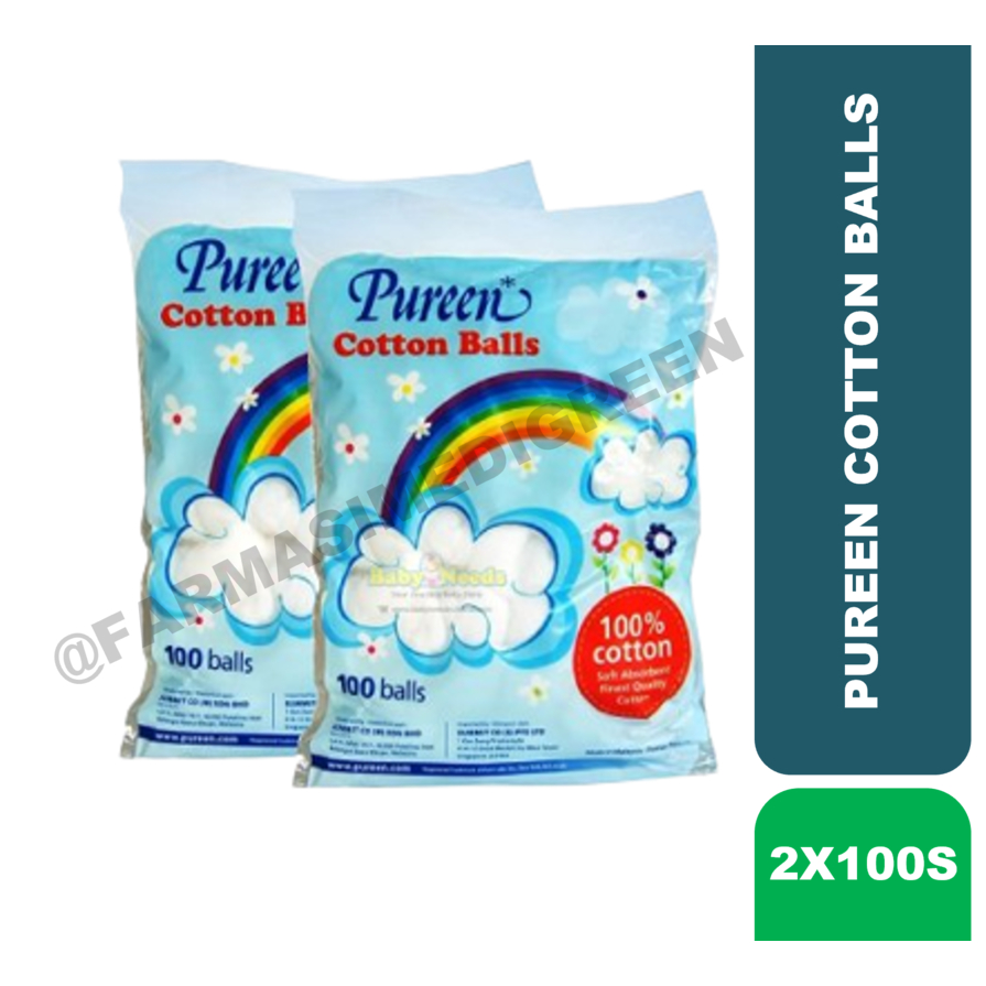 Pureen Cotton Balls 2X100'S (TwinPack) | Shopee Malaysia