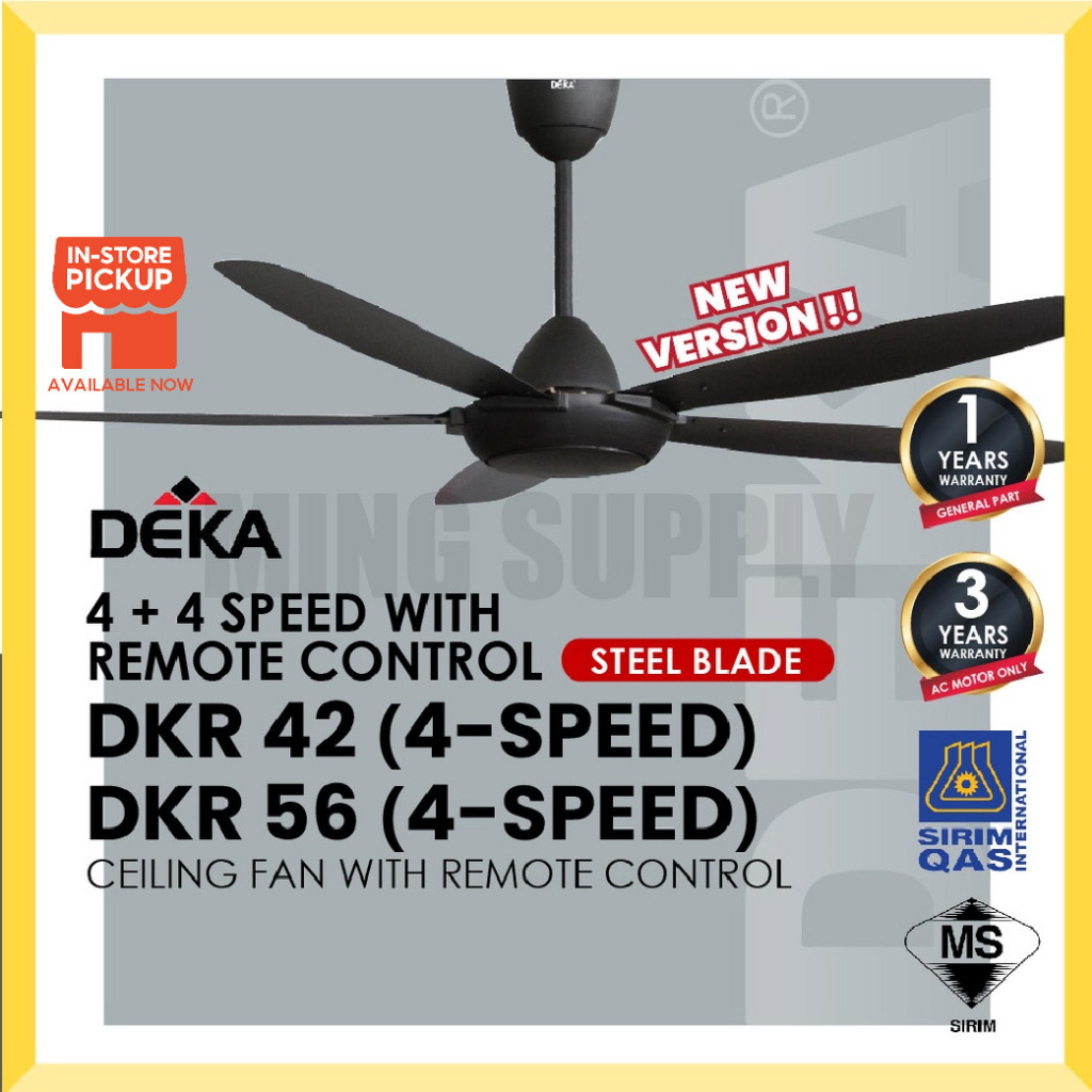MS_ SIRIM DEKA DKR 56 42 Ceiling Fan 5 Blades Remote Control Fans AC ...