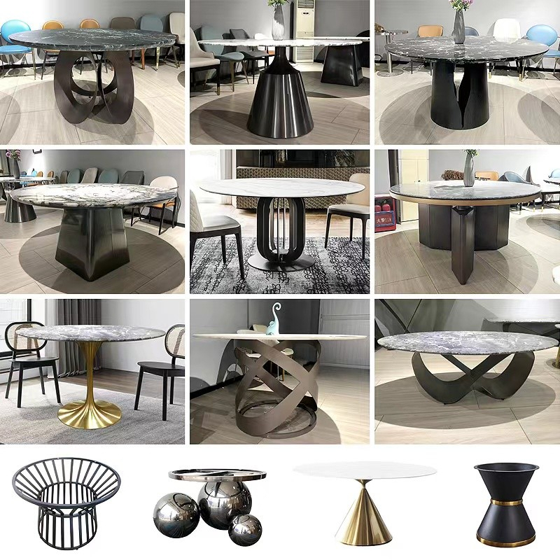 SY Light Luxury metal stand frame leg for round table dining table ...