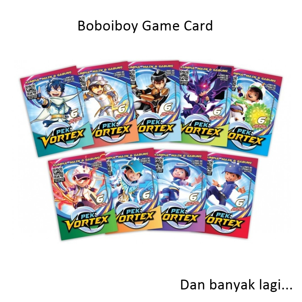 Boboiboy Galaxy Game Card - Mechabattle Card/Pek Versus/Pek Vortex/Pek ...
