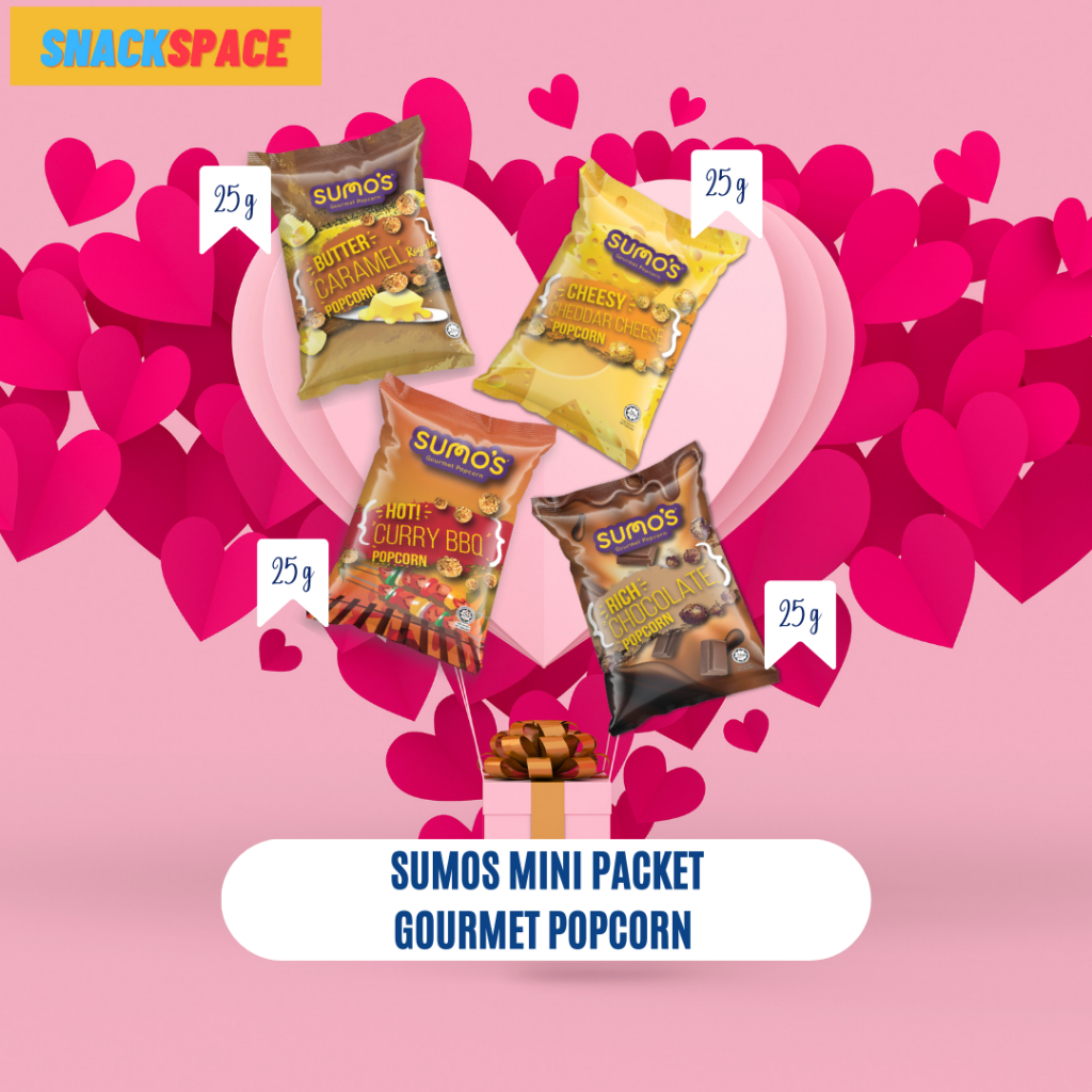 Sumos Mini Packet Gourmet Popcorn - Weight 25 grams Halal | Shopee Malaysia