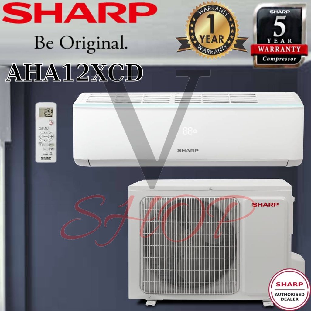 SHARP 1.5HP NON-INVERTER R32 AIR CONDITIONER AHA12XCD // AHA12WCD2 | Shopee Malaysia