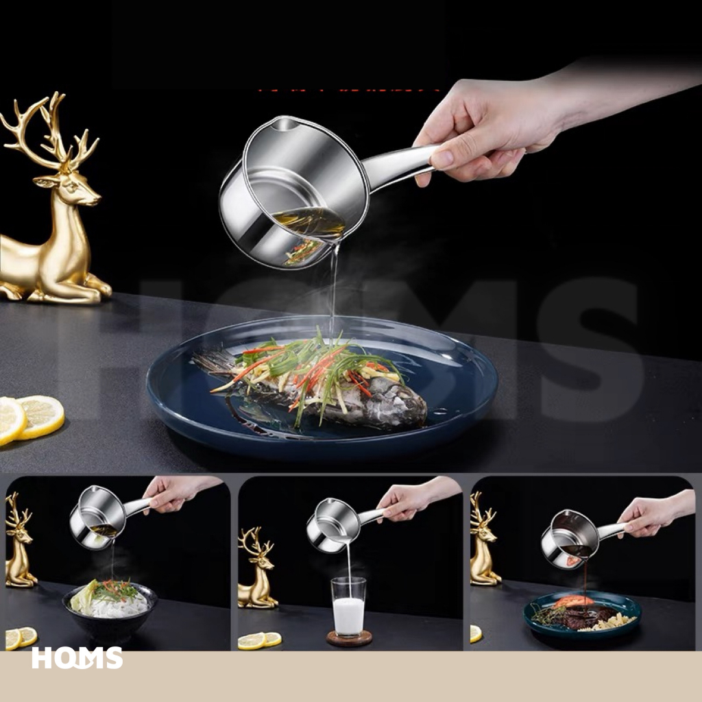 HOMS Small Melting SUS 304 Pot 350ml Warmer Coffee Pot Milk Warming Pot ...