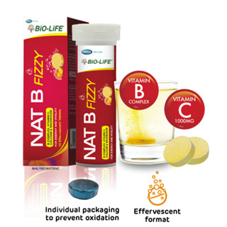 BIOLIFE NAT B FIZZY EFFERVESCENT TABLET 10'S (BIO-LIFE B Complex Vit C ...