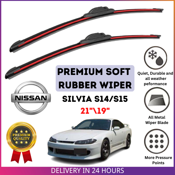 NISSAN SILVIA S14 S15 PREMIUM SOFT RUBBER WIPER BLADE (2PCS/SET ...