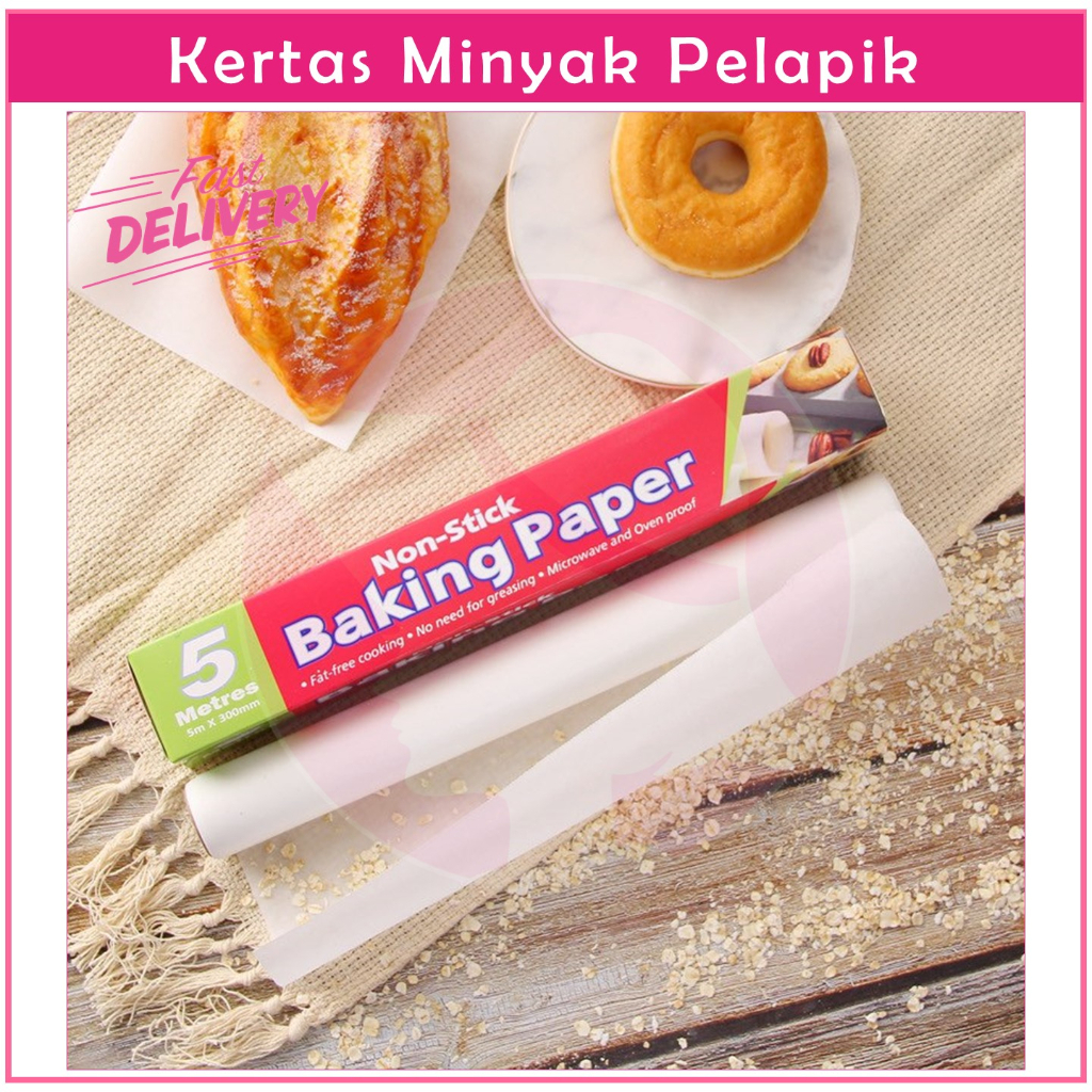 Kertas Minyak Pelapik Dulang Baking Paper Non-Stick Microwave Oven Cook ...