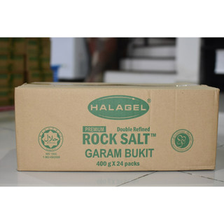 1 Karton 24 pek Garam HALAGEL | Garam Bukit / Single Refined / Double ...