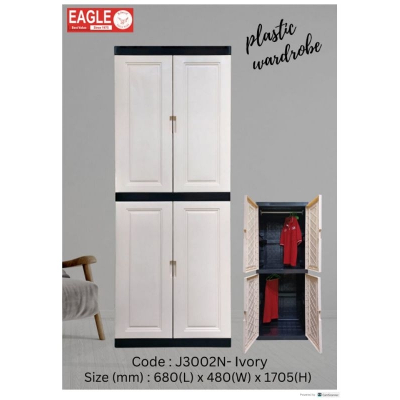 Eagle Diy Cabinet Heavy duty/Almari Baju Plastik/Kabinet plastik ...