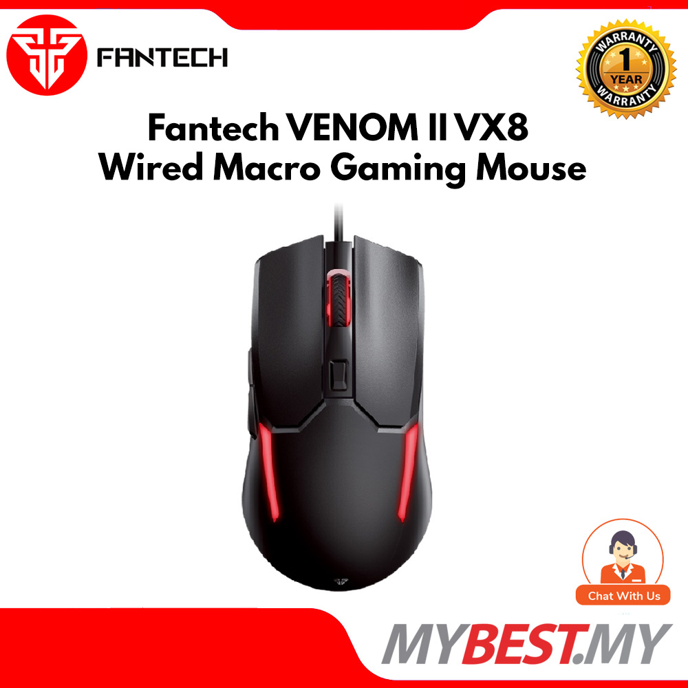 Fantech VENOM II VX8 Wired Macro Gaming Mouse For Good and Smooth Gaming Experience | Shopee ...