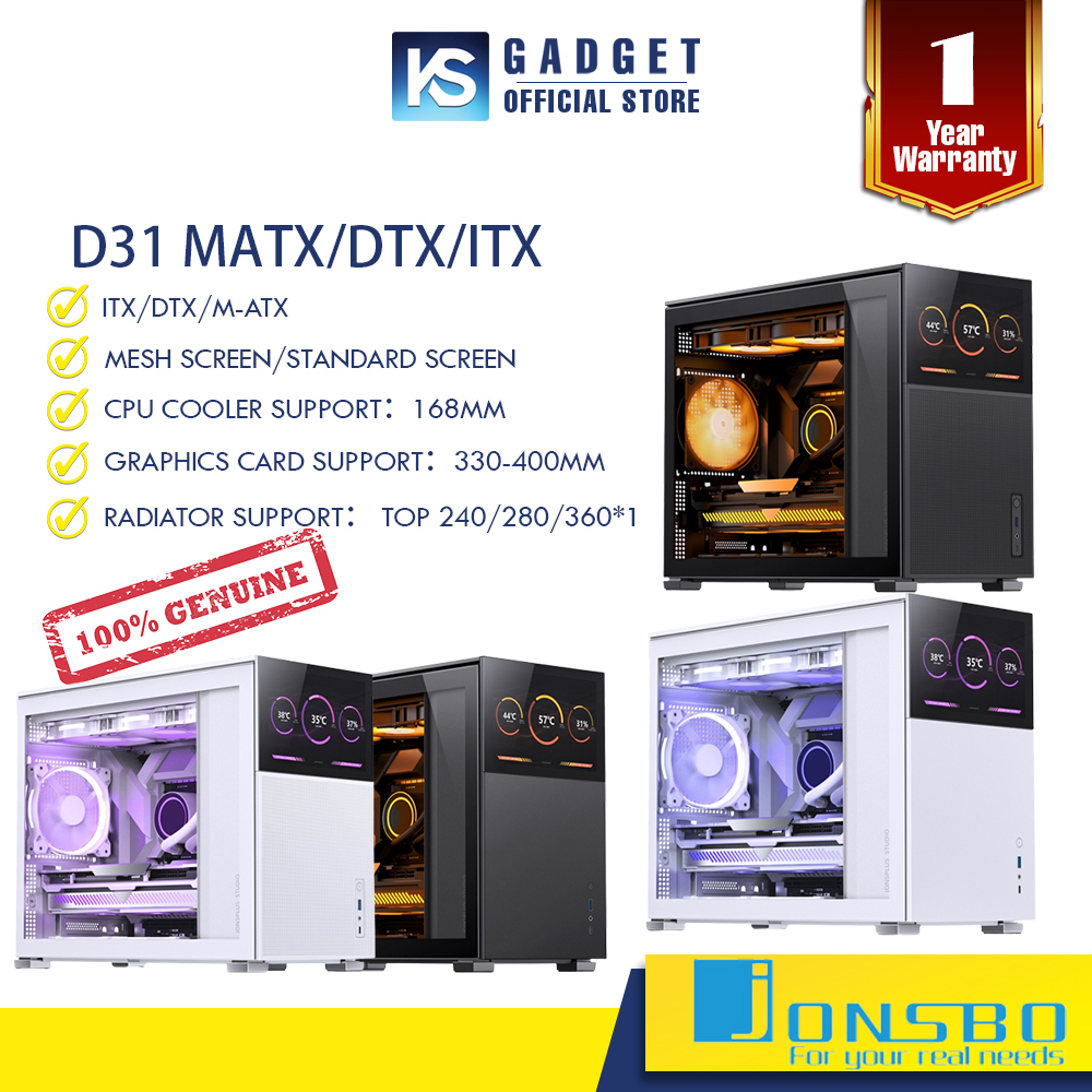 JONSBO D31 Black/White MATX Computer Case(Mesh screen/Standard screen ...