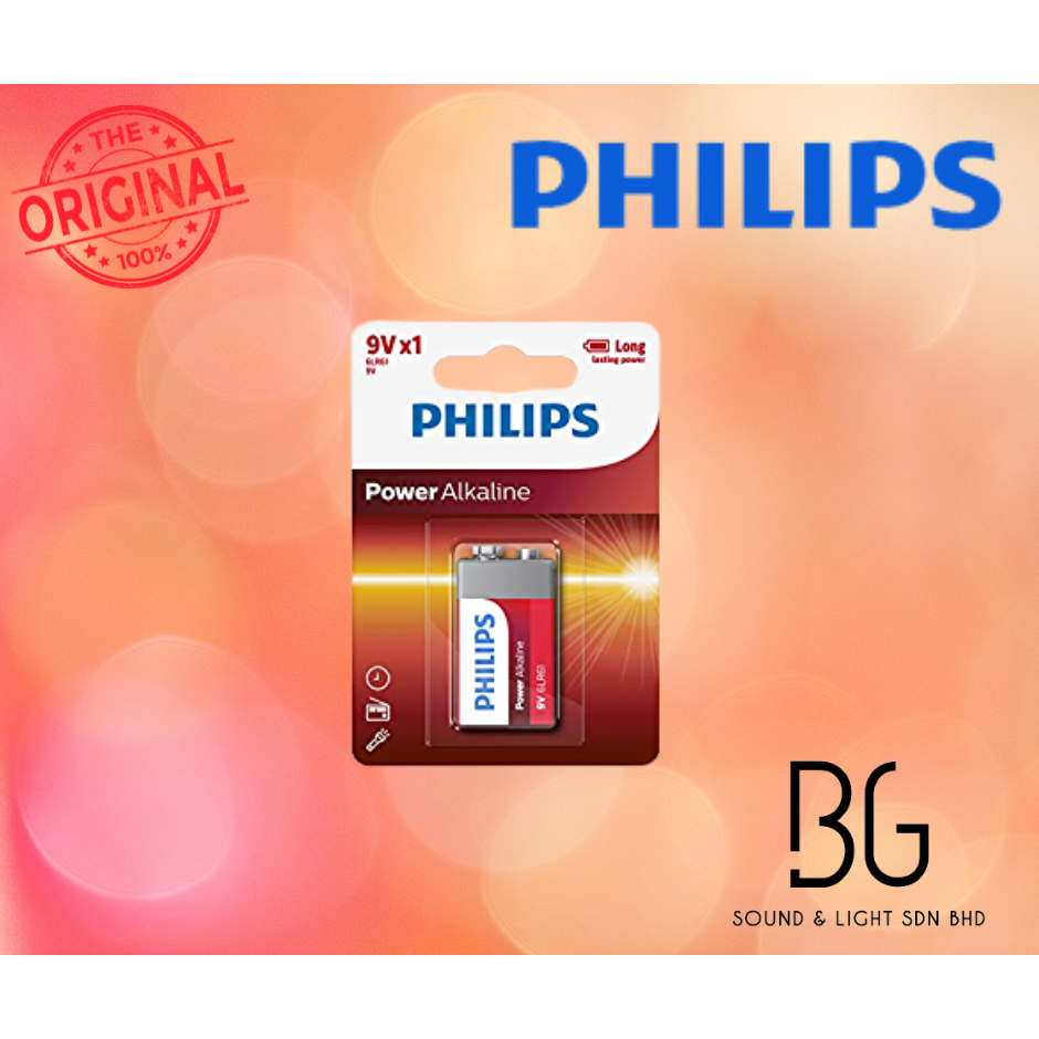 PHILIPS 6LR61P1B/97 9V LONG LASTING POWER BATTERY | Shopee Malaysia