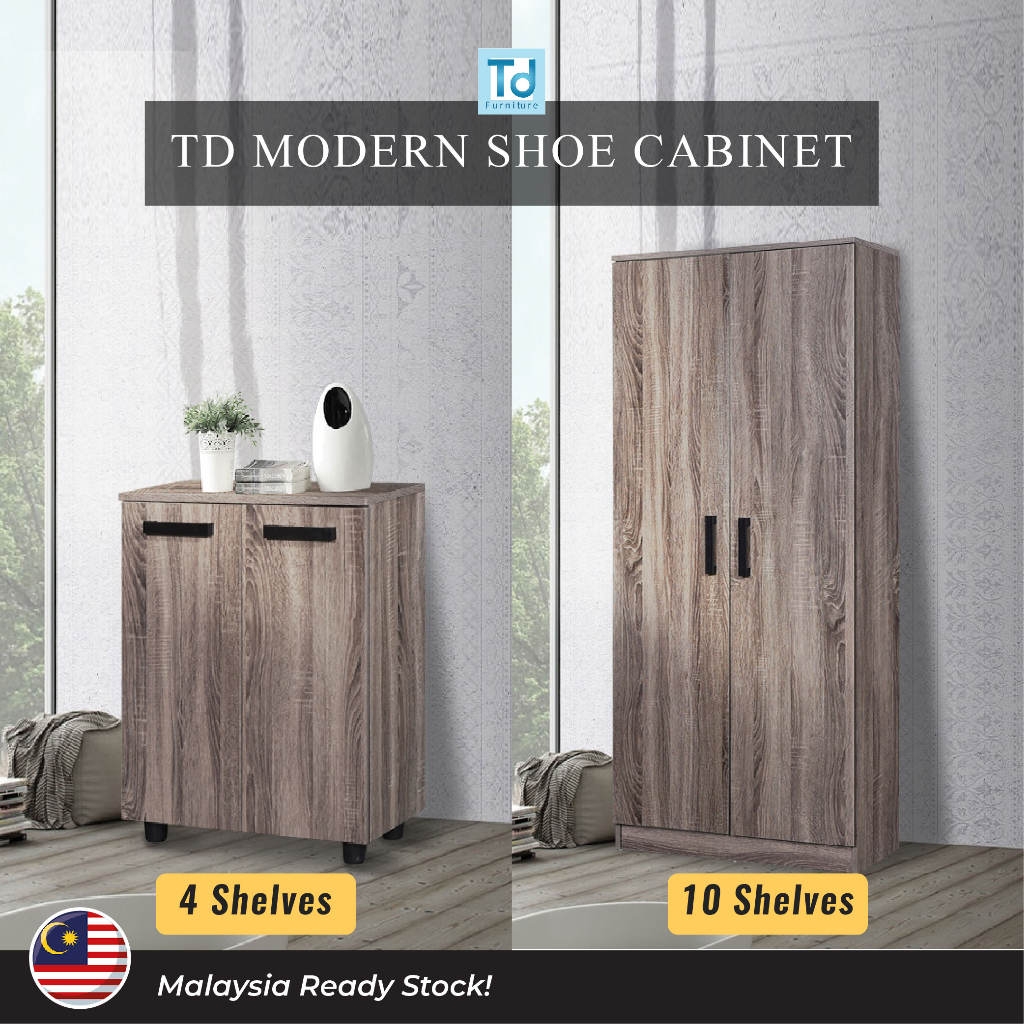 TD Simple & Modern Shoe Rack/Shoe Cabinet/ 4 Shelves Storage Or 10 ...
