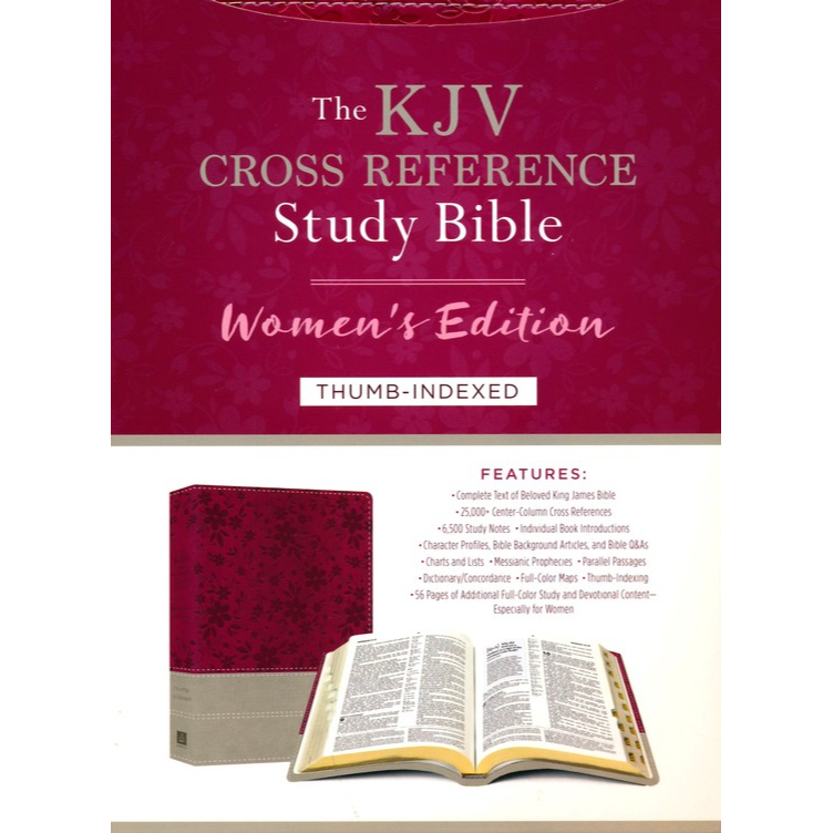 The KJV Cross Reference Study Bible Women's Edition Indexed Floral Berry | Shopee Malaysia