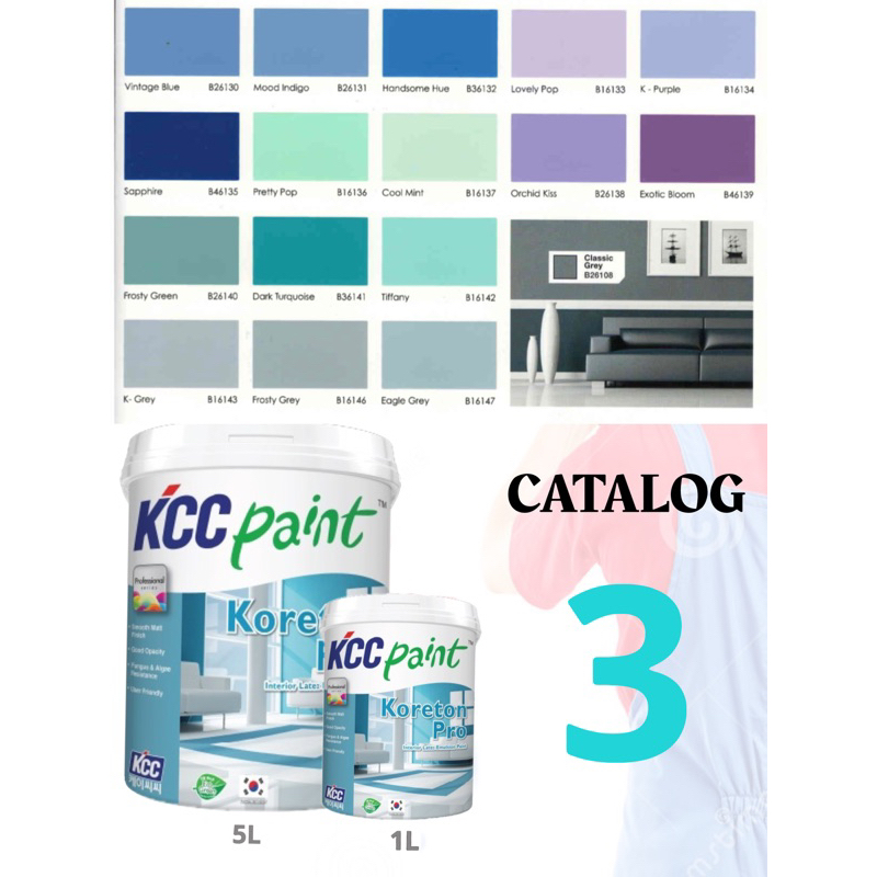 Very CHEAP KCC PRO paint 5liter and 1liter cat dinding dalam murah ...