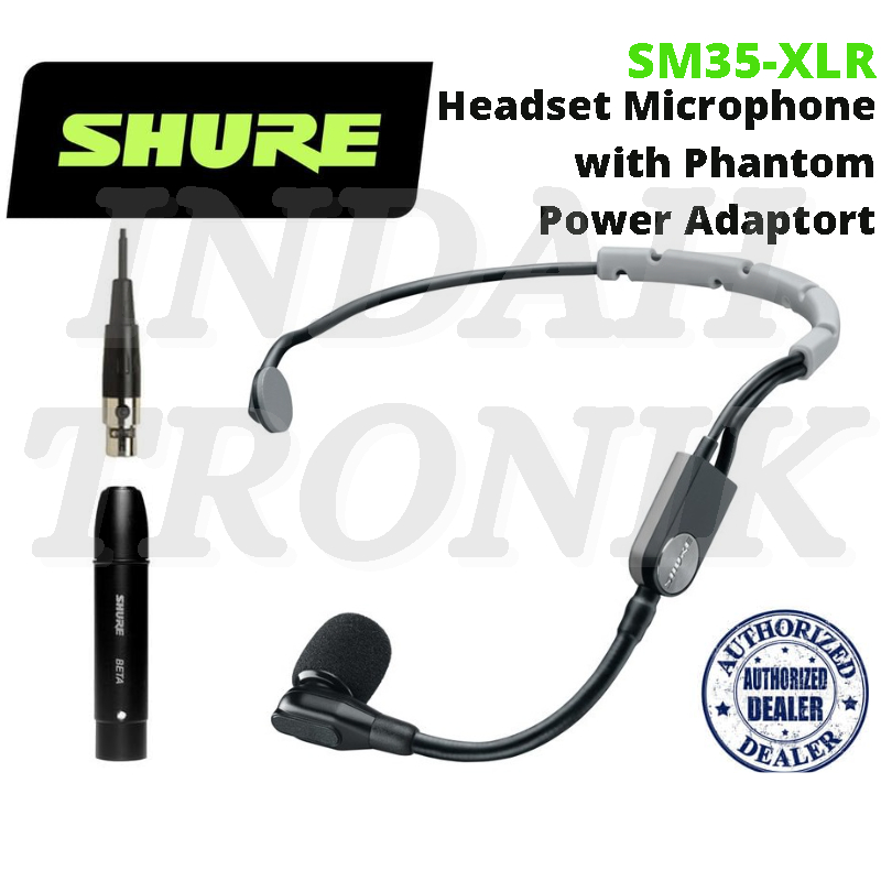 Shure SM35XLR Headset Phantom Mic Headworn Condenser Microphone SM35 ...
