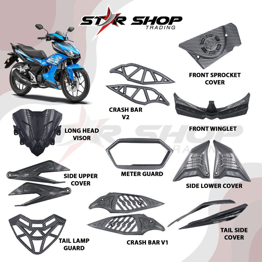 Honda RSX RS-X CARBON FULL COVER CRASH BAR FRONT SPROCKET COVER TAIL ...