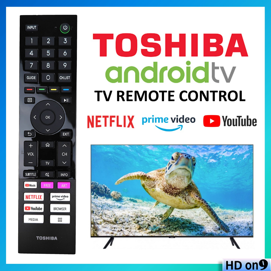 TOSHIBA Android Smart TV Remote Control Netflix, YouTube, Prime Video ...