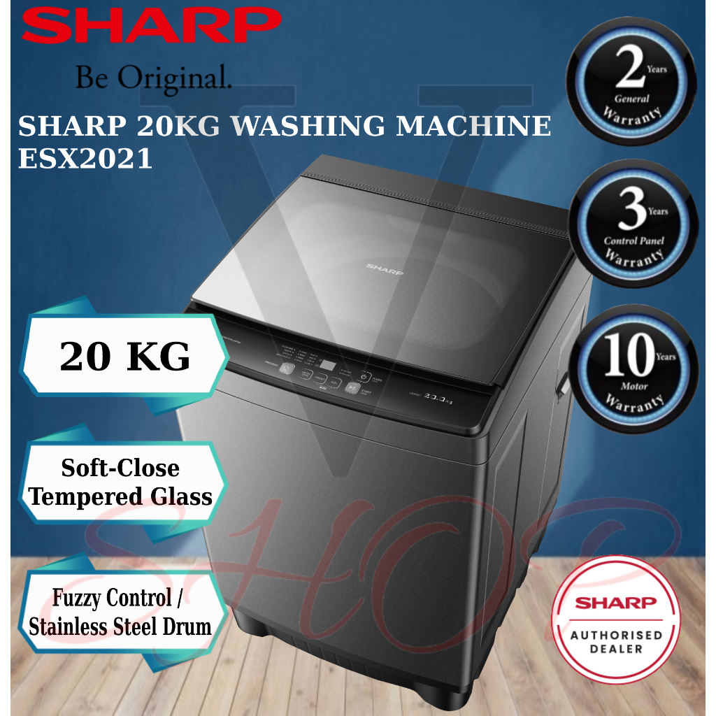 SHARP 20KG TOP LOADING WASHING MACHINE ESX2021 | Shopee Malaysia