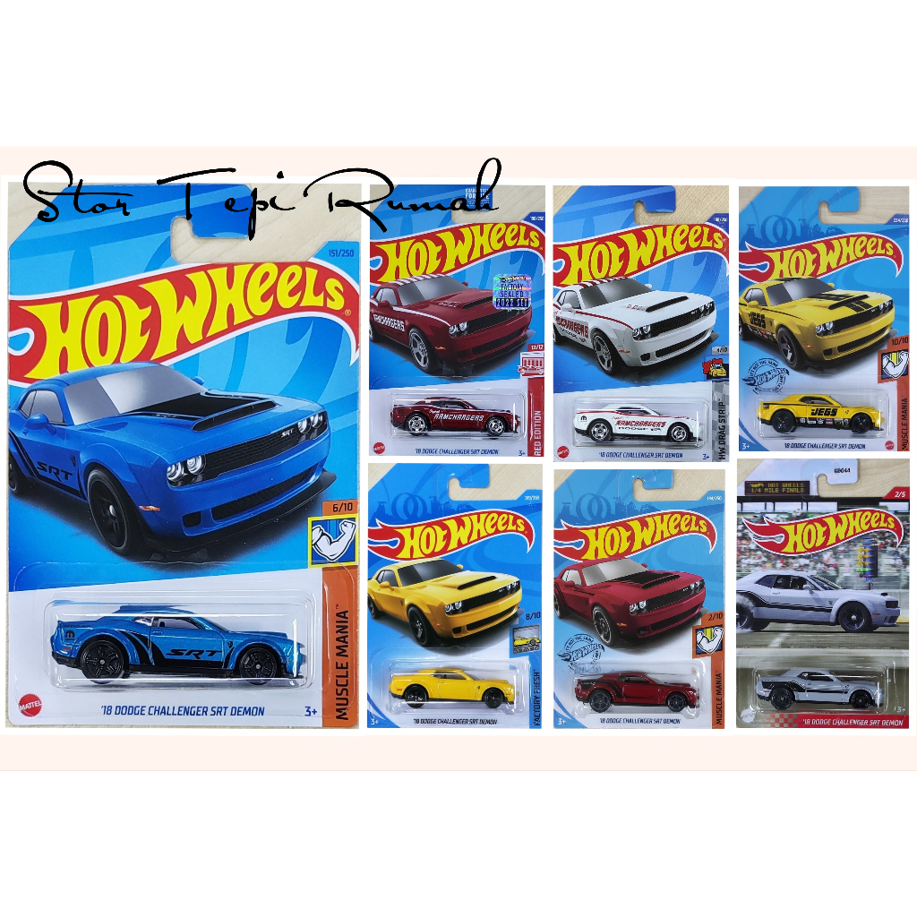 Hot Wheels 18 Dodge Challenger Srt Demon [drag Strip Muscle Mania Red