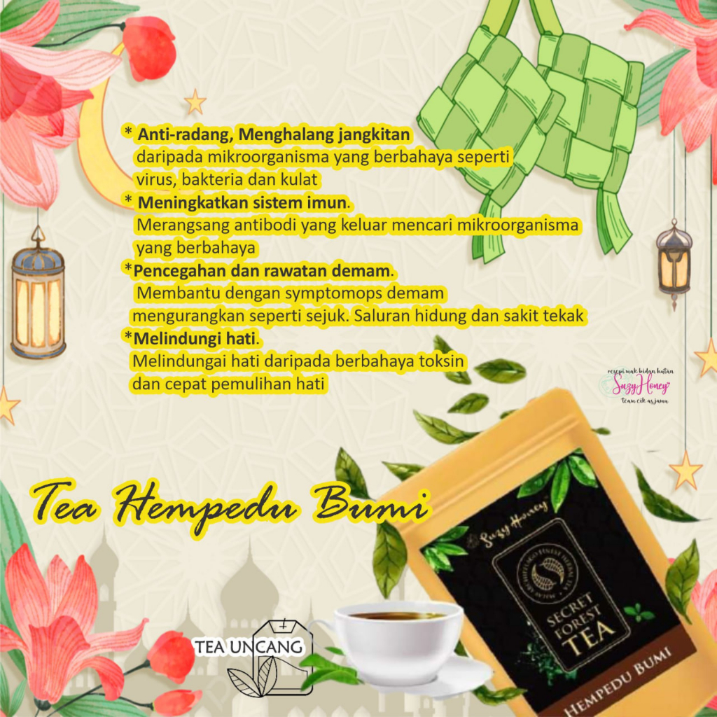 TEH HEMPEDU BUMI SUZYHONEY l Teh Herba l Tea Mix Tea Detox l Halal ...