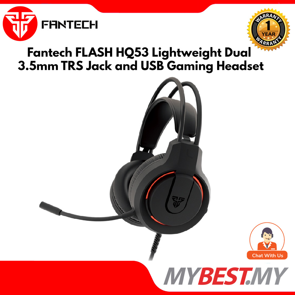 Fantech FLASH HQ53 Lightweight Dual 3.5mm TRS Jack and USB Gaming ...
