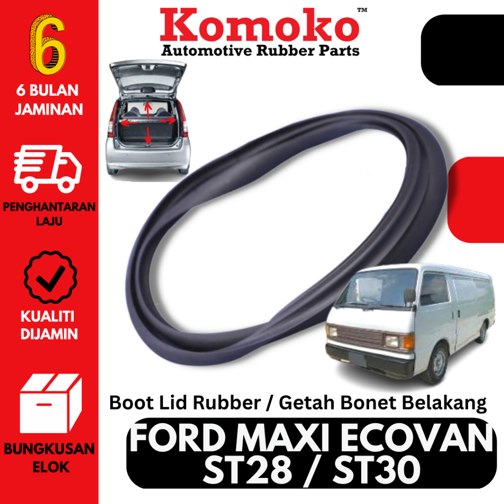 Ford Maxi ST28 ST30 KOMOKO Boot Lid Rubber / Getah Bonet Belakang ...