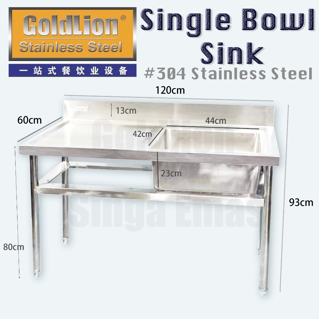 Stainless Steel Single Bowl Sink One Kitchen Sinki Drainer Dish Rack ...