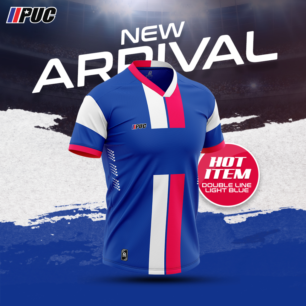 JERSI DOUBLE LINE LIGHT BLUE MICROFIBER, JERSI SUBLIMATION READYSTOCK ...