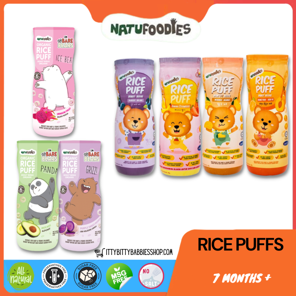 NATUFOODIES Organic Rice Puffs (7 months) | Shopee Malaysia