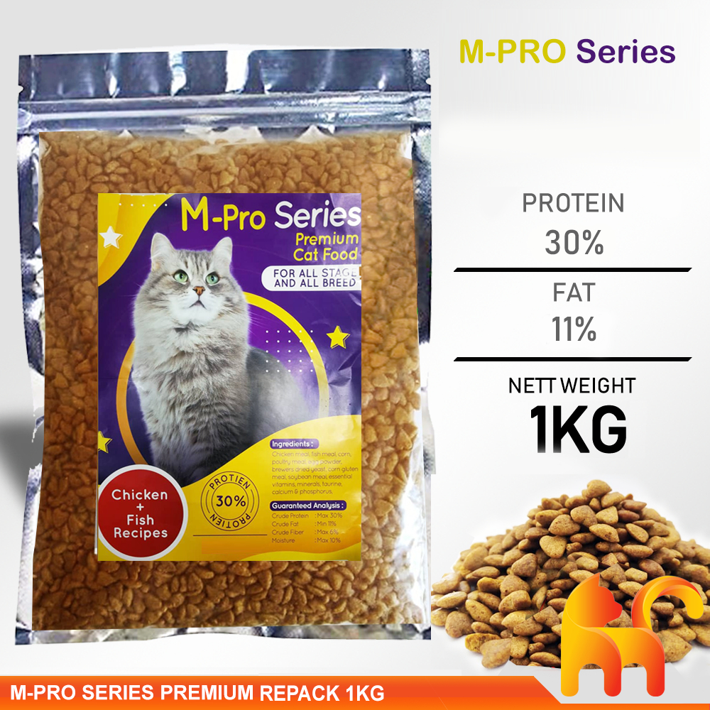 M-Pro Series Premium Cat Food Repack 1kg | Makanan Kucing Premium Murah ...