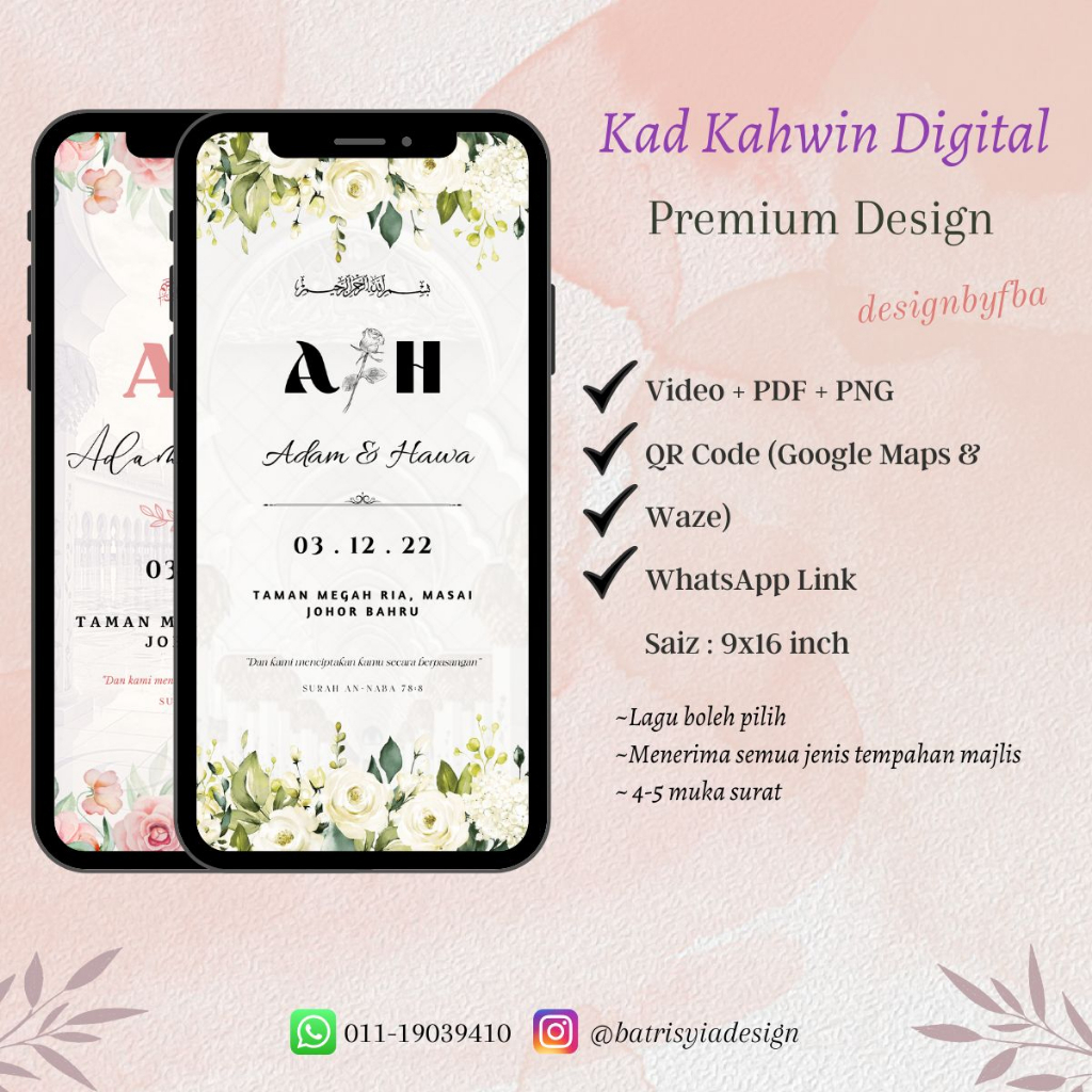 Kad Kahwin Digital (Premium Design) | Kad Kahwin Murah | E-Card Wedding ...
