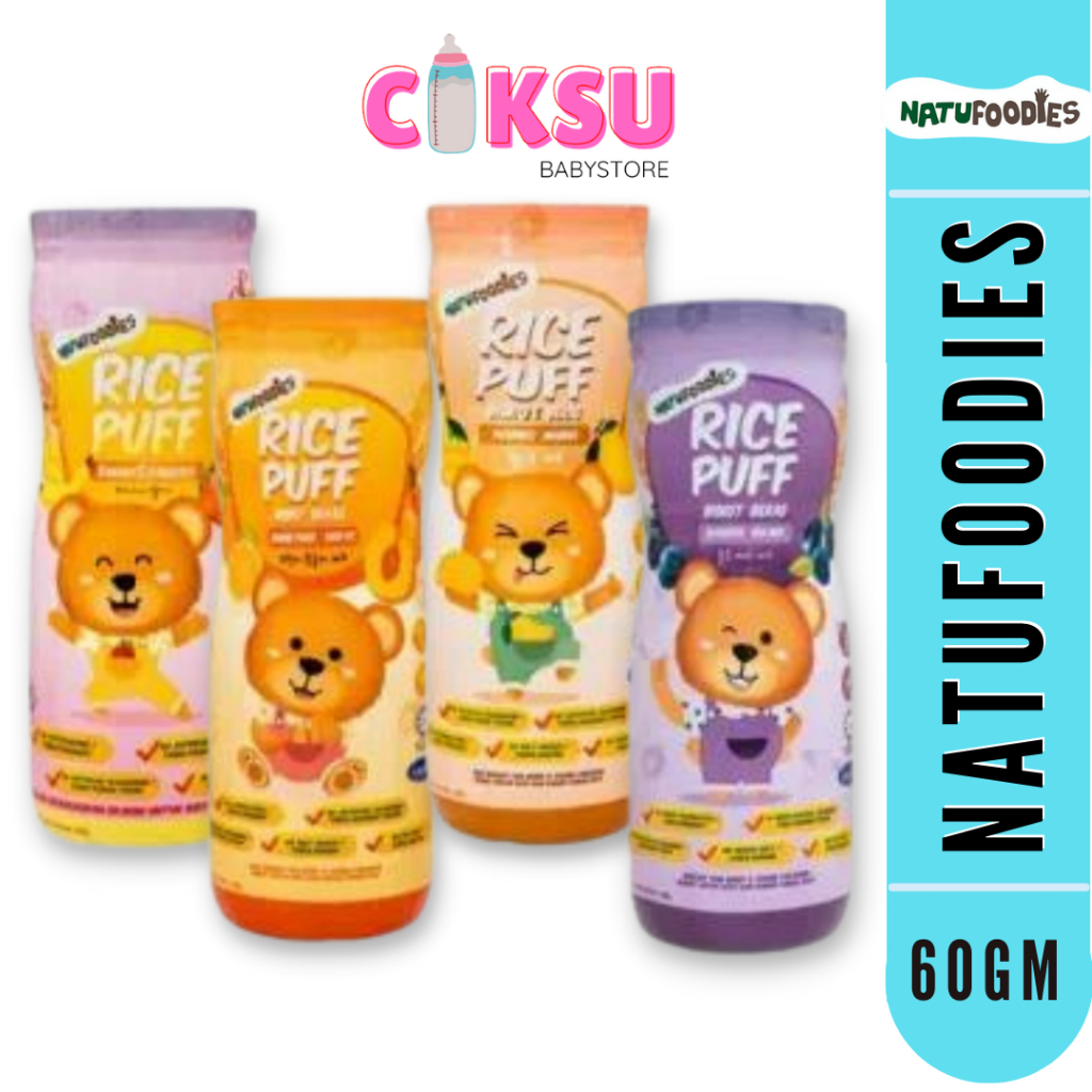 Rice Puffs NATUFOODIES babyfood Snack Baby Food Finger Food Biskut ...