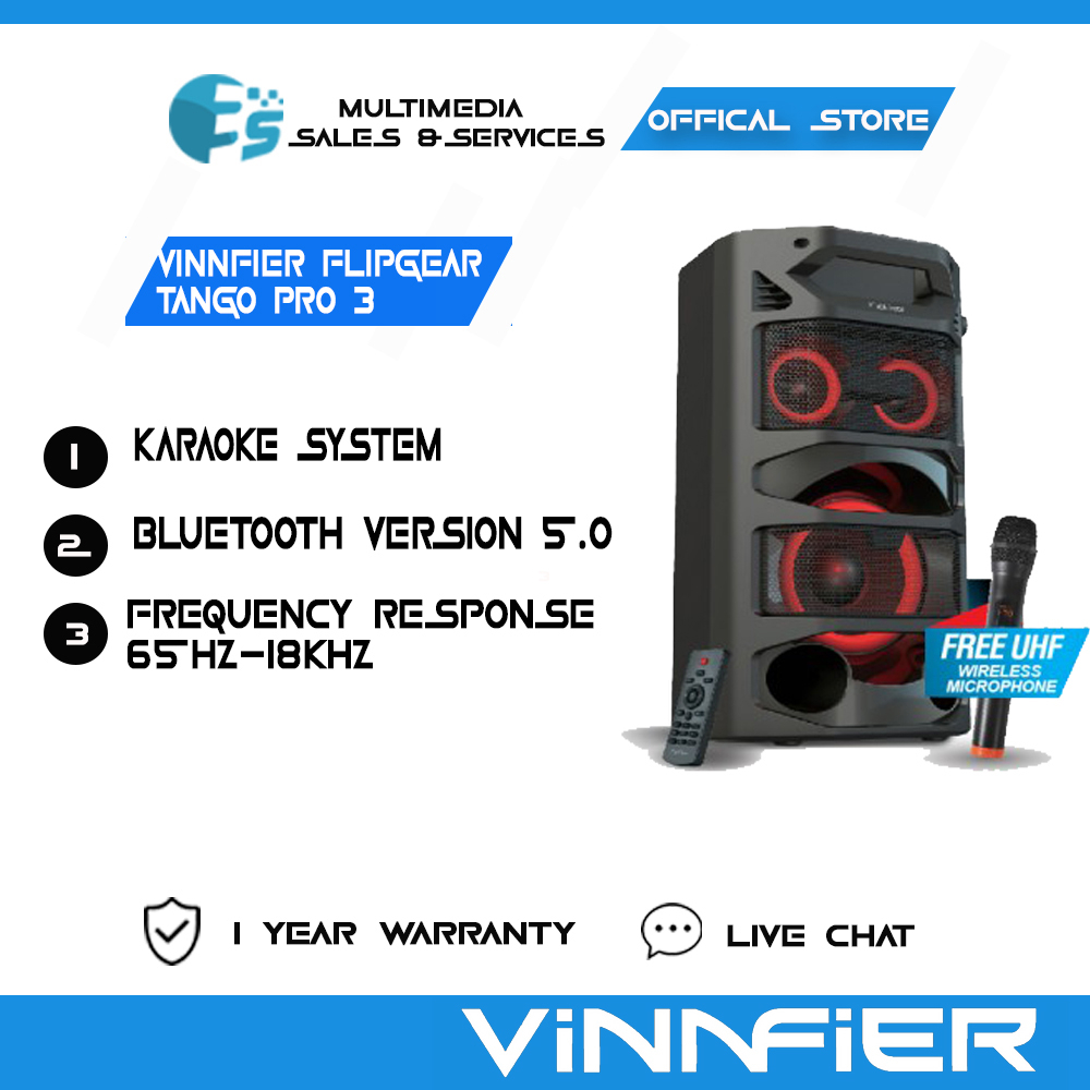 Vinnfier FlipGear Tango Pro 3 WMU Portable Karaoke Bluetooth Speaker KTV Speaker free 1 Wireless ...