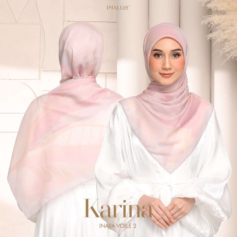 Imallis Inaya Voile 2 Tudung Bawal Cotton Voile B47 ( Karina) | Shopee ...
