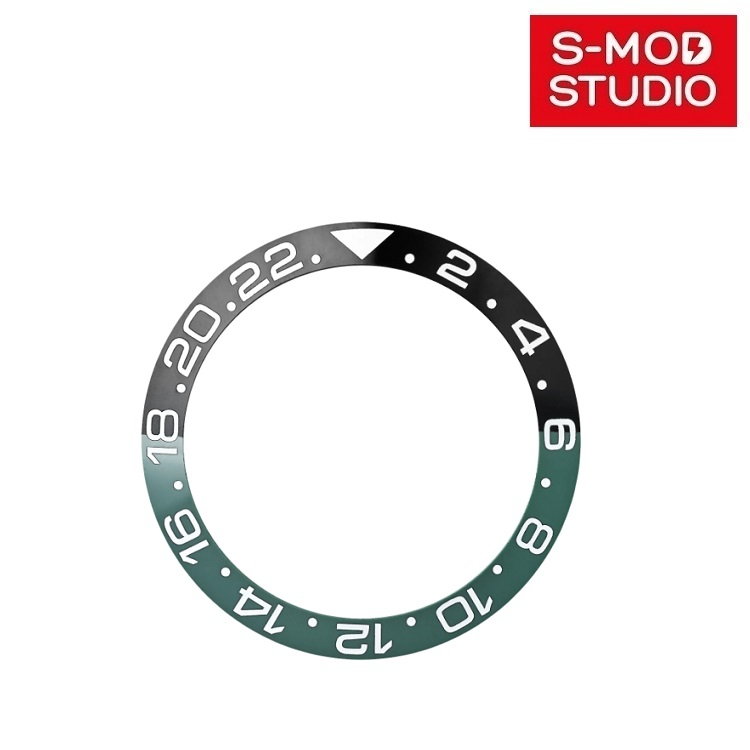 S-MOD SKX007 Seiko 5 SRPD Ceramic Bezel Insert GMT Green Black Seiko ...