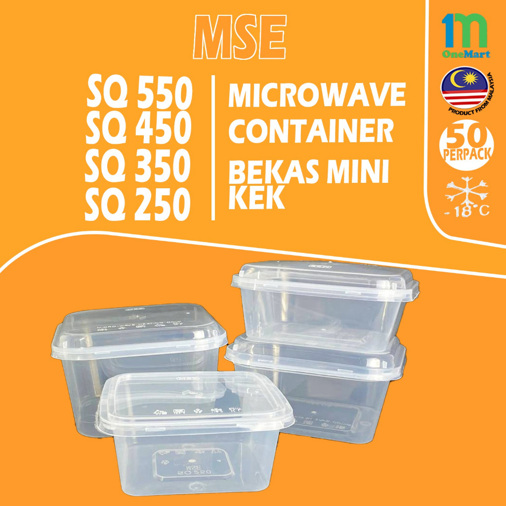 Bekas Petak Plastik Square Container with Lid 50sets MS VENTURE Plastic ...
