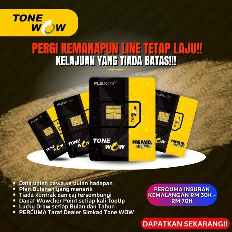 SIMKAD TONE WOW OFFICIAL | Shopee Malaysia