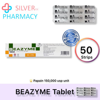 [EXP 10/2025] Beazyme Papain 150,000 USP UNIT 10 Tablets/ Strip ...
